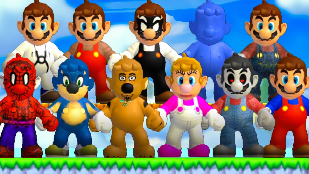All Playable Mario Costumes (Skins) in New Super Mario Bros. Wii - YouTube