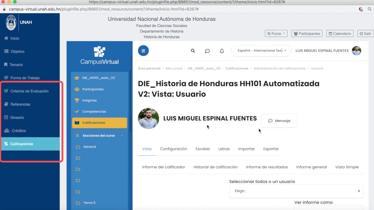 Tutorial _Vista del estudiante y acceso a la sección de participantes ...