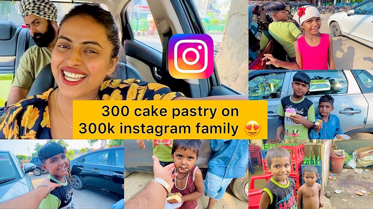 300 cake pastry Distribute kitiya assi 300k Insta family complete honte ...