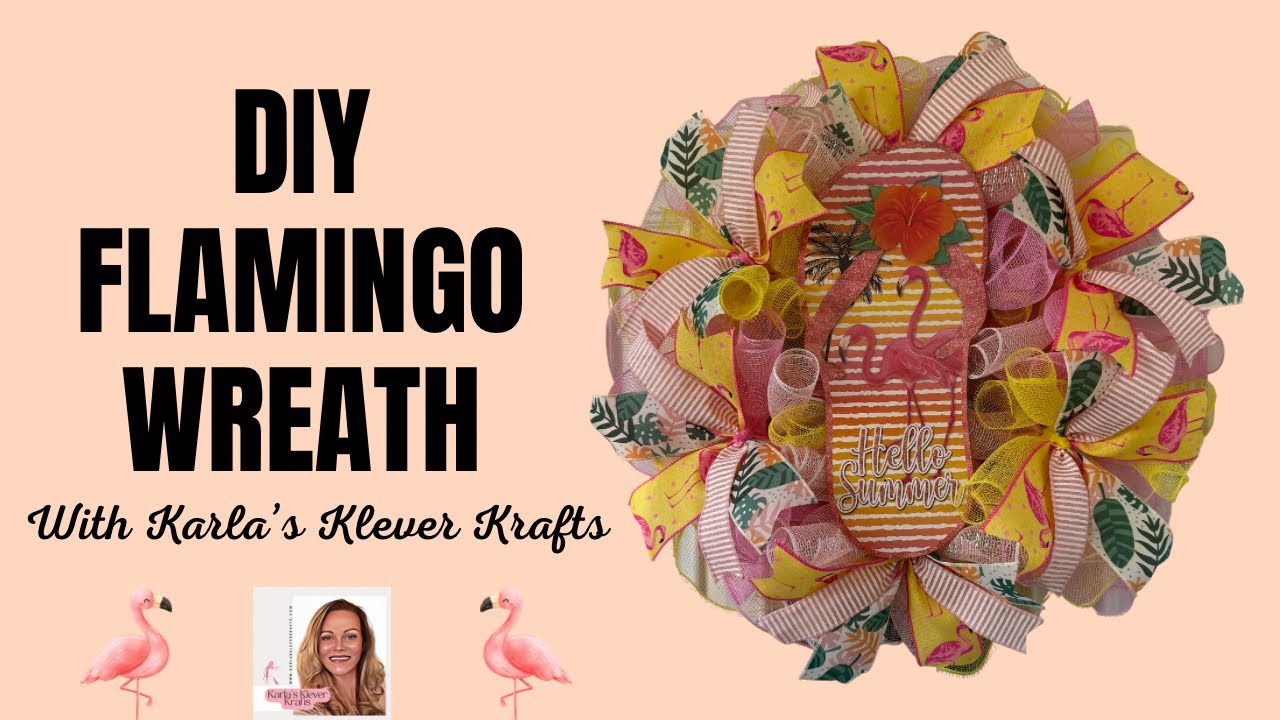 DIY Flamingo Wreath Tutorial | Fun & Festive Summer Home Decor Ideas ...