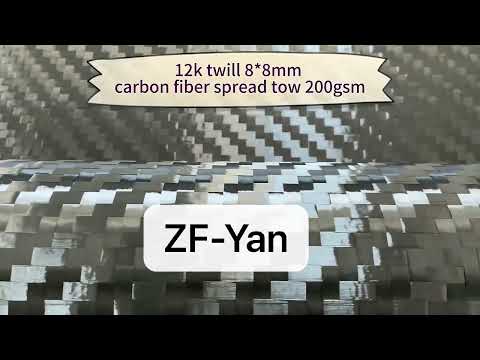 12k spread tow carbon fiber fabric 200g twill - YouTube