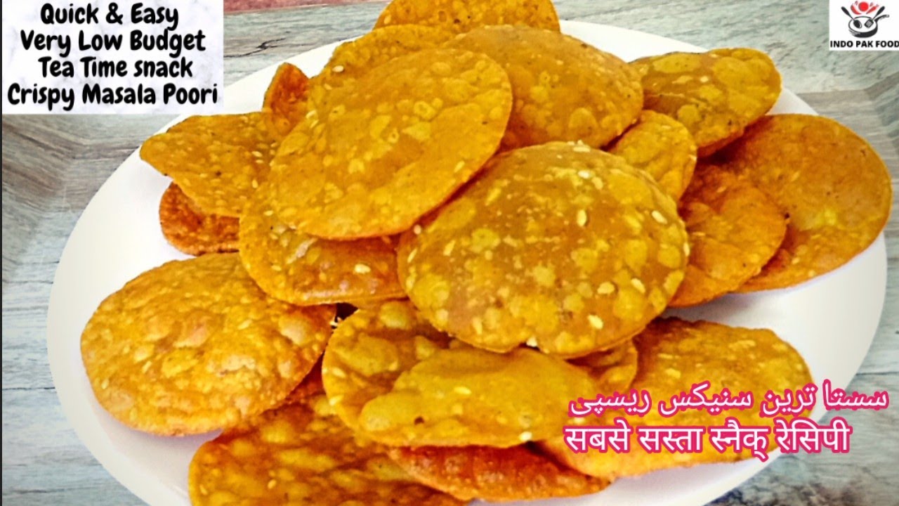 Masala Puri Recipe- Papdi Recipe- Crispy Tikhi Puri Recipe- Spicy ...
