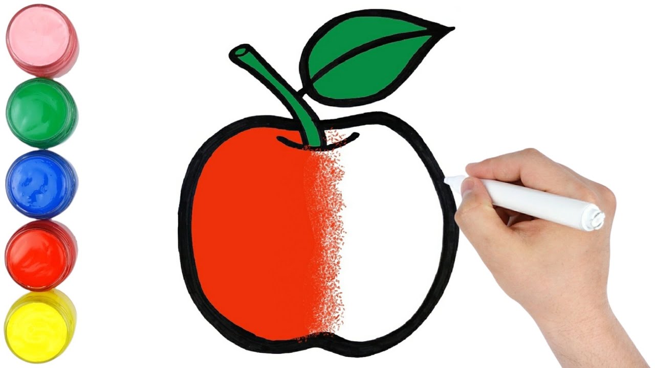 Elma Resmi Nasıl Çizilir | Kolay Elma Çizimi | Kırmızı Elma | Kolay ...