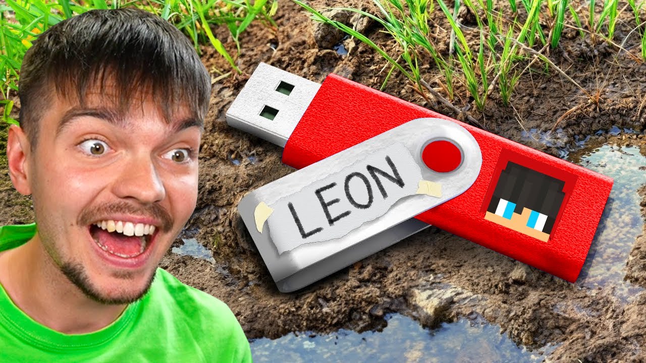ZNALAZŁEM SEKRETNY PENDRIVE "LEONA" w Minecraft! - YouTube