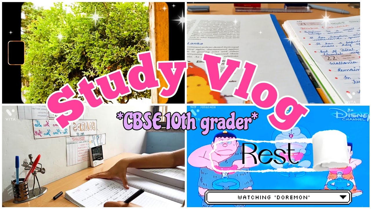 Study Vlog Class 10 🍃|| 10th grader study Vlog || CBSE 10th class - YouTube