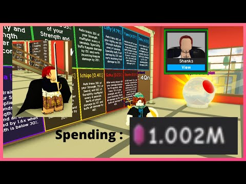 I GOT SHANKS AFTER SPENDING 1M CHIKARA SHARDS!?!?! | Roblox Anime Fighting Simulator