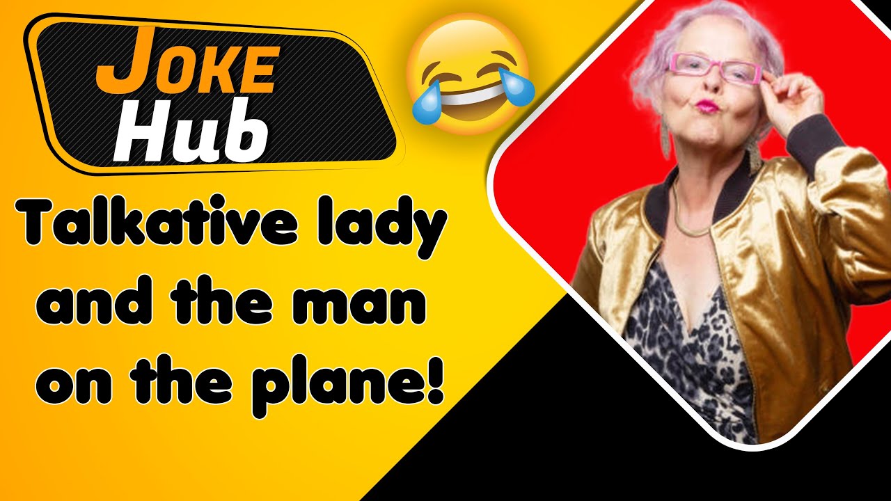 Talkative lady and the man on the plane - YouTube