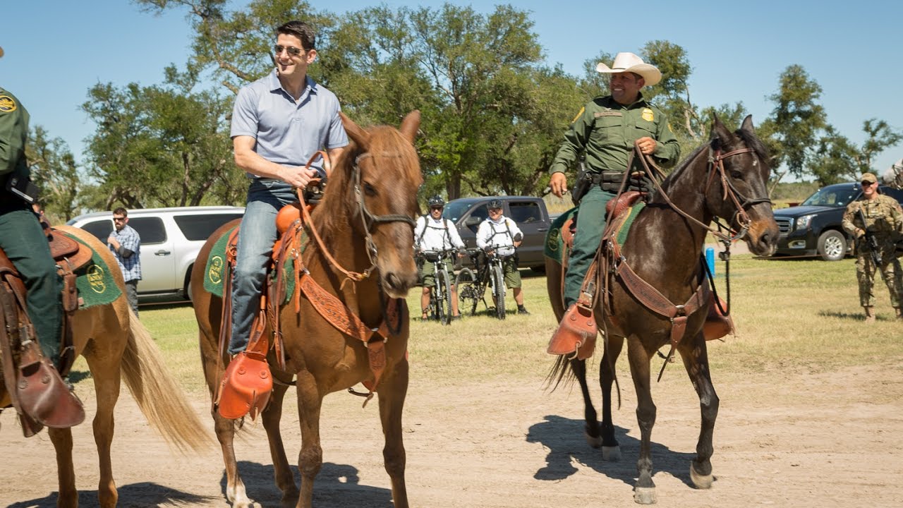 Speaker Ryan Rides with the Horse Border Patrol Unit - YouTube