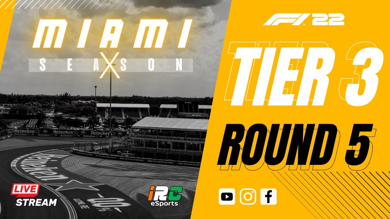 IRC Season X | Tier-3 Round 5 | Miami GP Livestream - YouTube