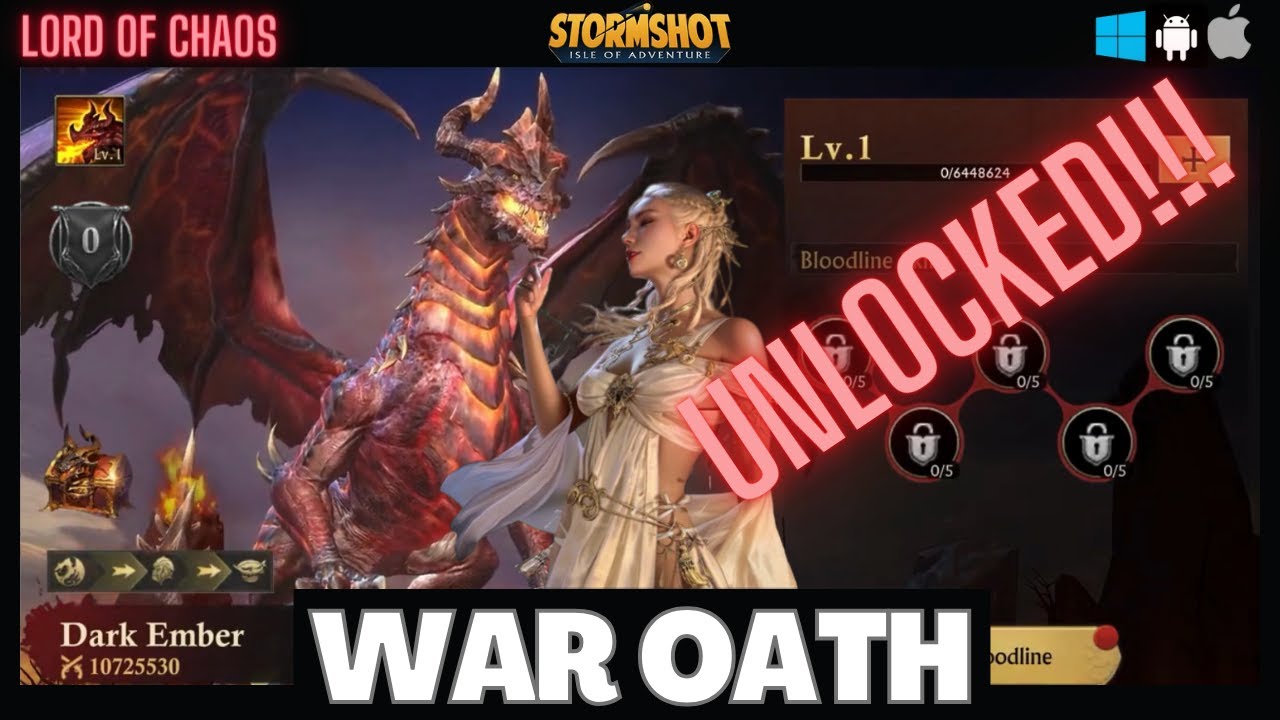 Stormshot Dragon War Master War Oath Dark Ember UNLOCKED! | Lord of Tides Reward - YouTube