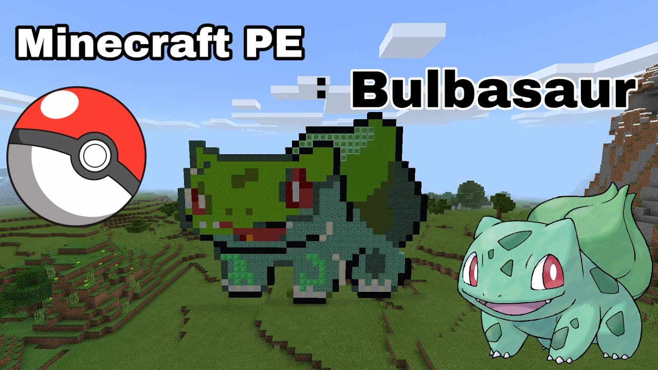 Minecraft : Bulbasaur speed pixel art | pokèmon - YouTube