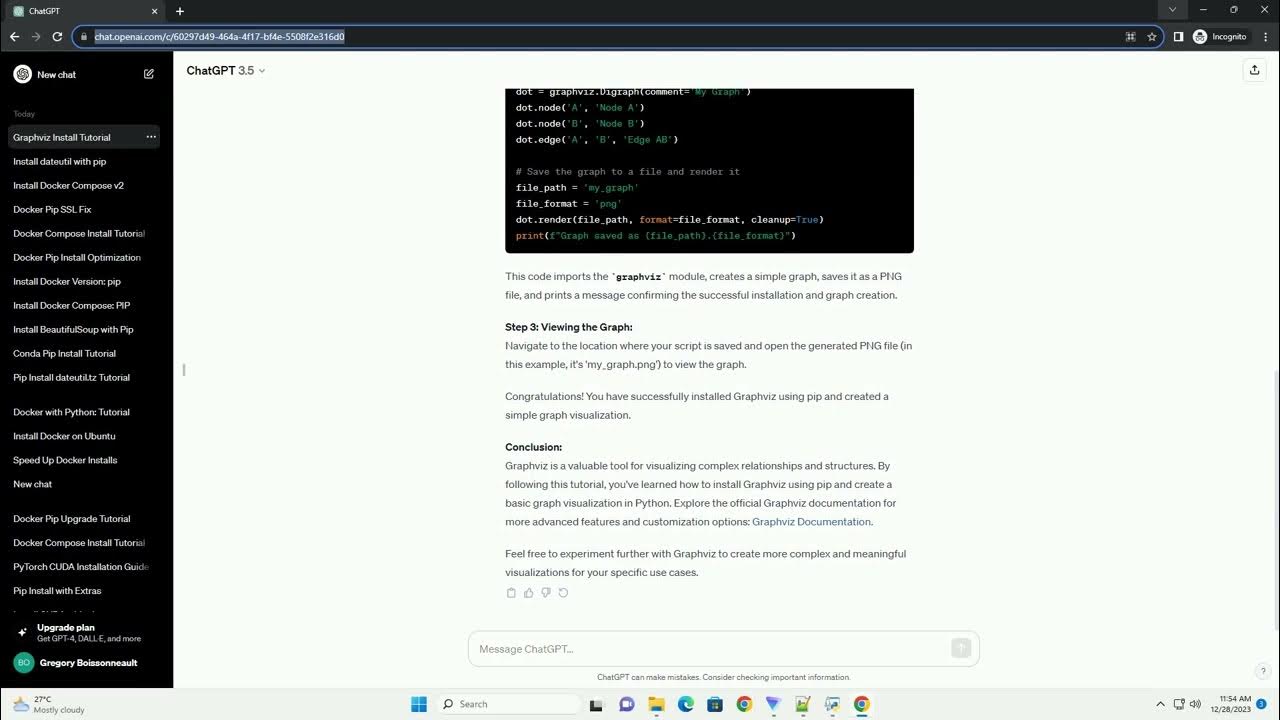 install graphviz with pip - YouTube