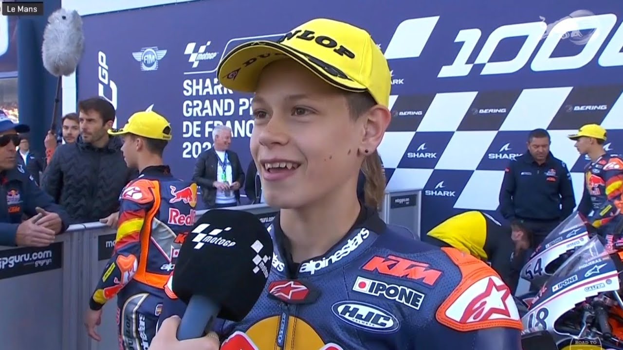 Guido Pini 🇮🇹 Interview P2 Race 2 Le Mans 2023 Red Bull Rookies Cup ...