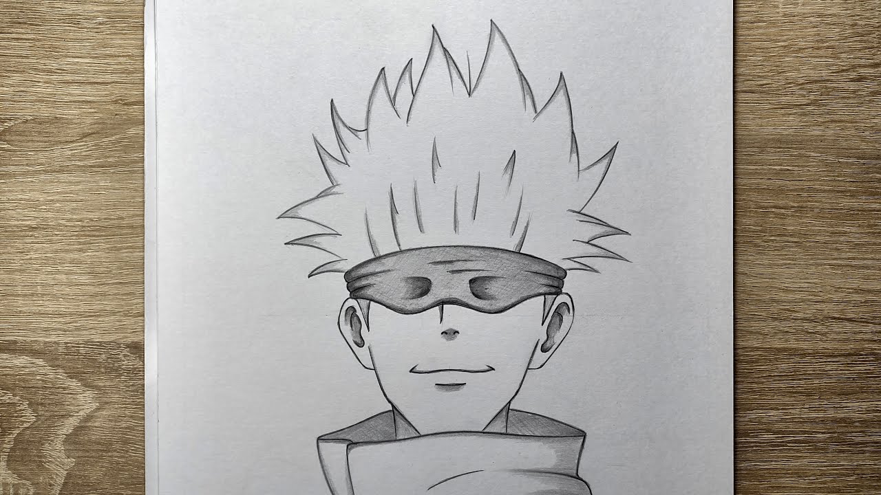 Comment dessiner Gojo étape par étape | Dessiner un anime crayon facile ...