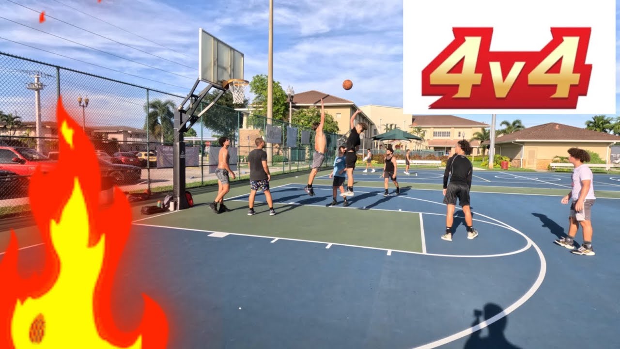 4v4 basketball game with the boys!!! - YouTube