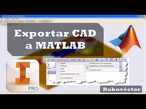 Exportar CAD de Inventor a MATLAB mediante simMechanics Link Multibody Link Plug In - YouTube
