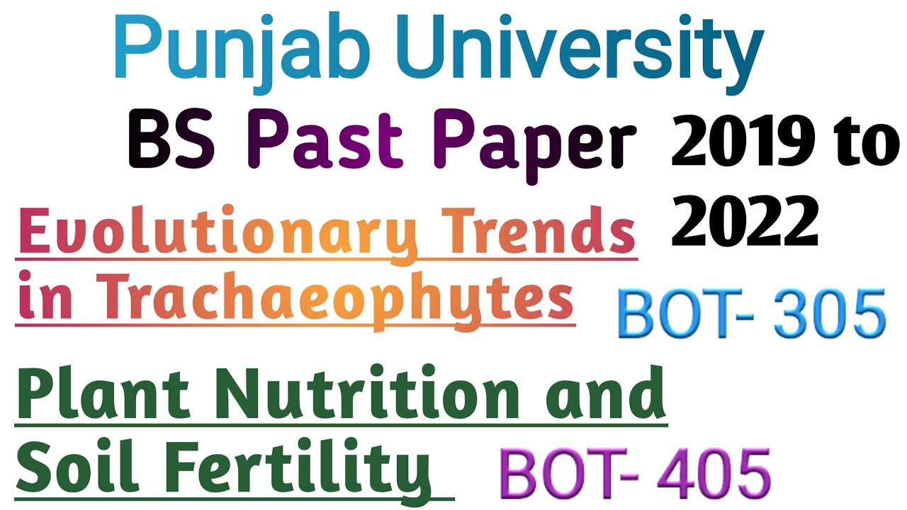 bs Botany 5th semester past paper 2022|bs Botany 7th semester past ...