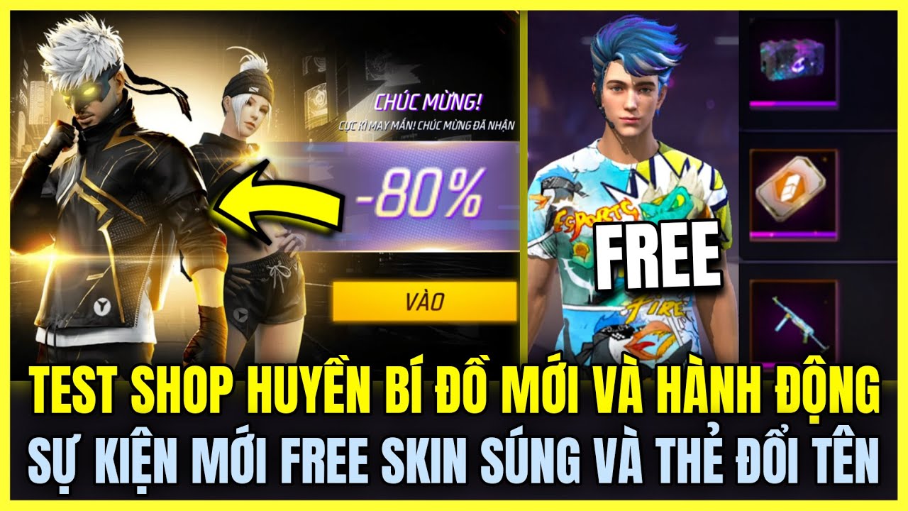 Free Fire| TEST SHOP HUYỀN BÍ MỚI GÓI ĐỒ VÀ HÀNH ĐỘNG MỚI, SỰ KIỆN FREE ...