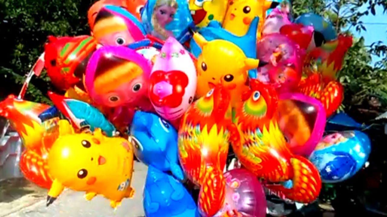 Balloons Characters MASHA etc | Wheels On The Bus - Baby Songs - More ...