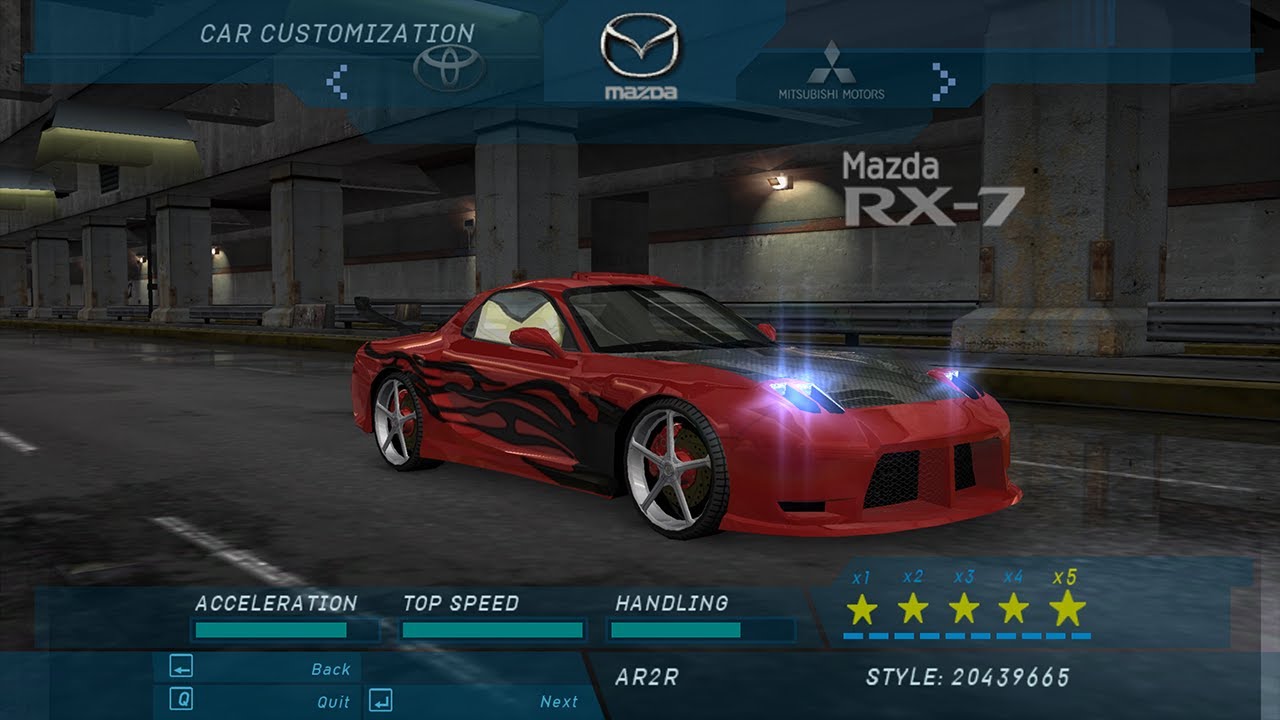 Need for Speed: Underground — Mazda RX-7 (FD) (Series 6) (Amy) - YouTube