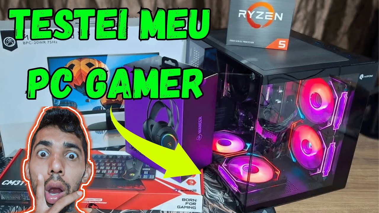 TESTEI o pc gamer da shopinfo - YouTube