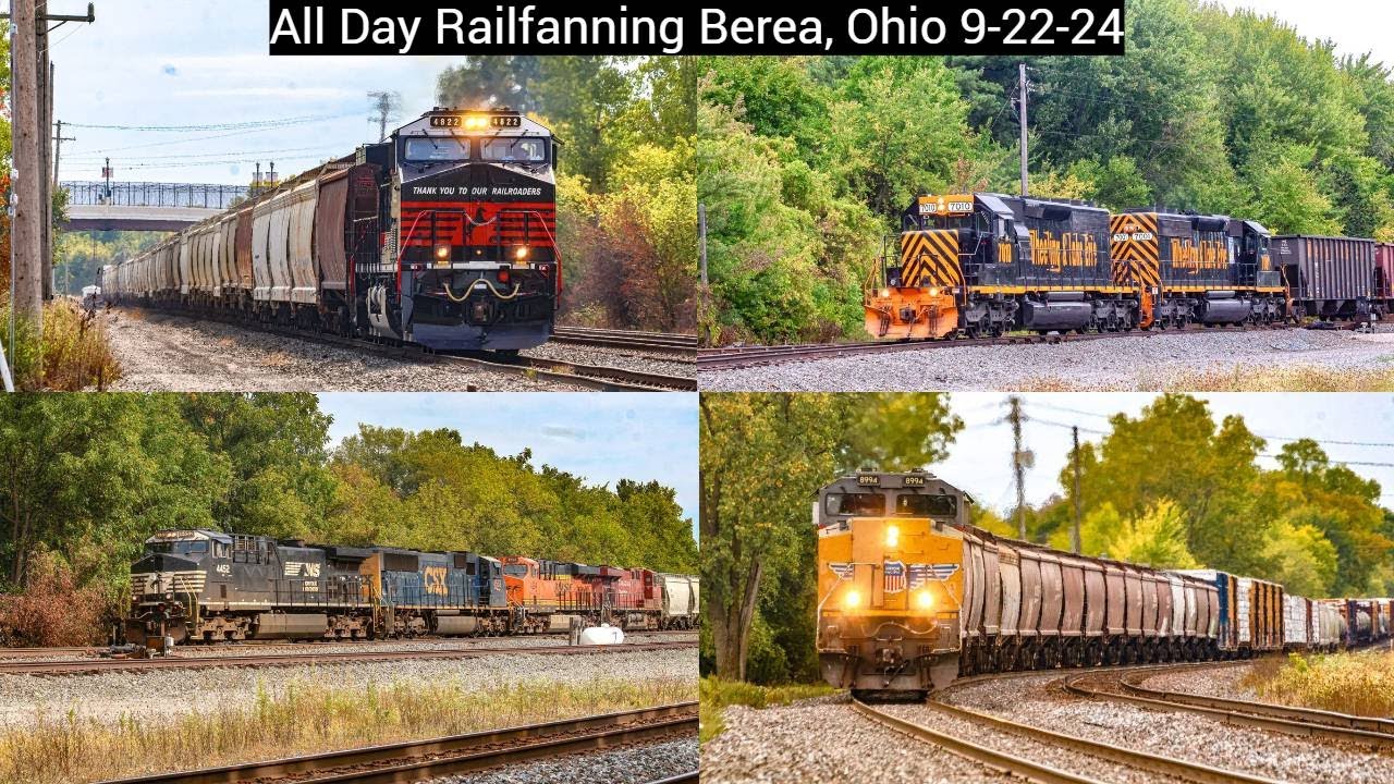 All Day Railfanning Berea, Ohio 9-22-24 FT. NS 4822 | W&LE | CSX SD70AC ...