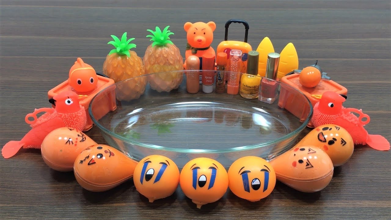 Special Series ORANGE Satisfying Slime Videos | Mixing Random Things ...