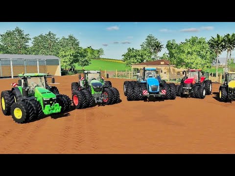 fs 19 Big plow tasting new tractors - YouTube