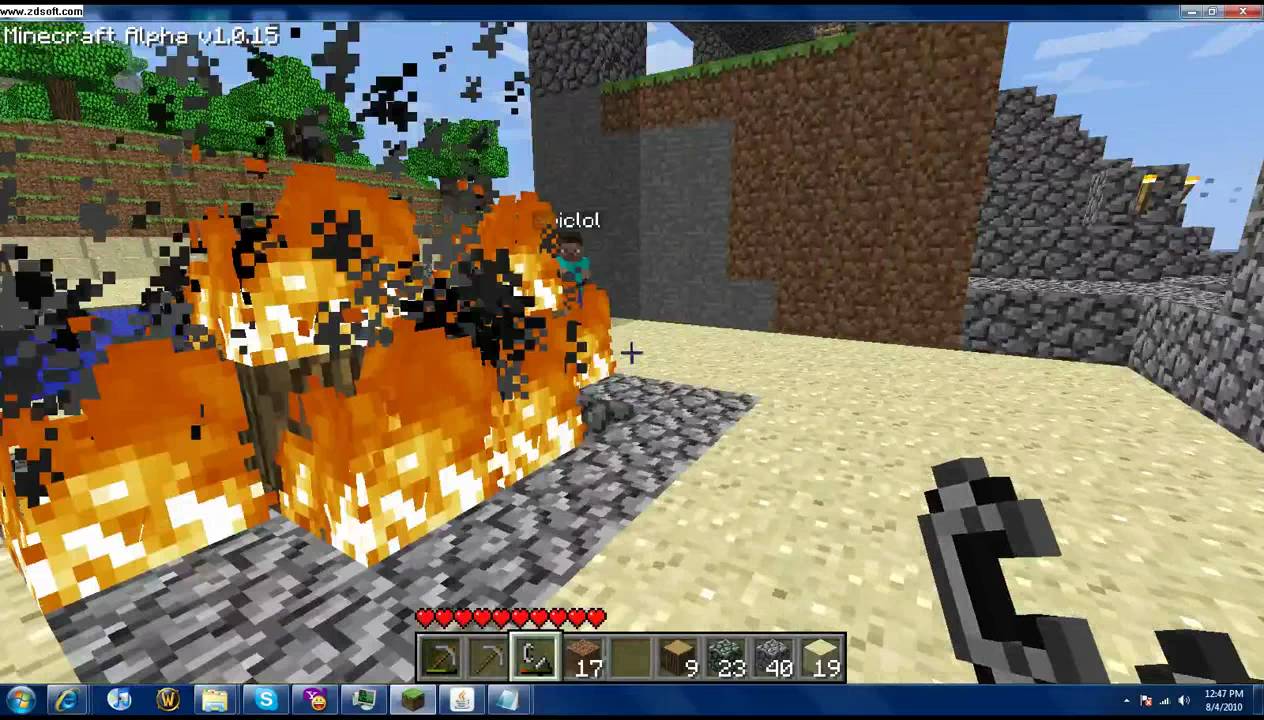 Minecraft Bonfire - YouTube