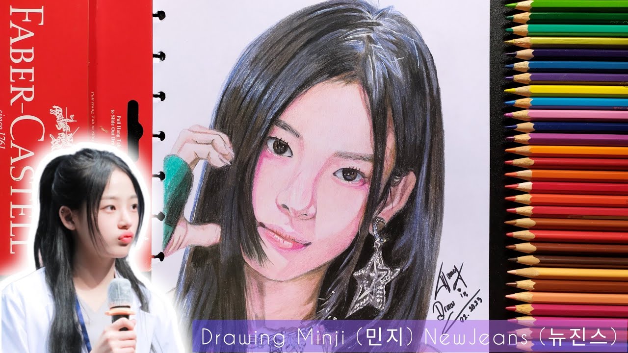 Drawing Minji (민지) NewJeans (뉴진스) #minji #민지 #newjeans #뉴진스 #kpop # ...