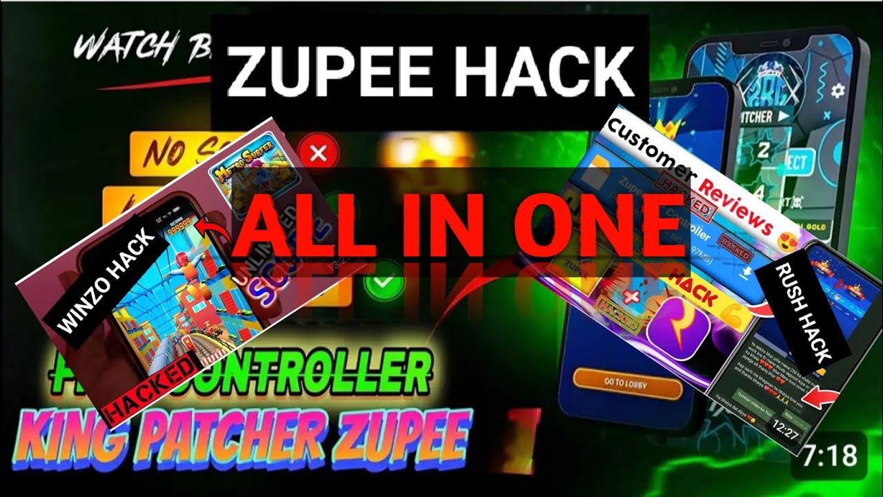 ZUPEE HACK+WINZO HACK+RUSH HACK🤑| ALL IN ONE VIDEO😱| 100% WORKING TRICK ...