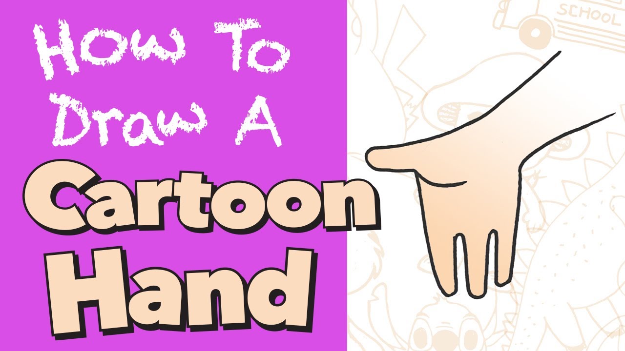 How To Draw a Cartoon Hand | Easy For Kids And Toddlers Step By Step ...