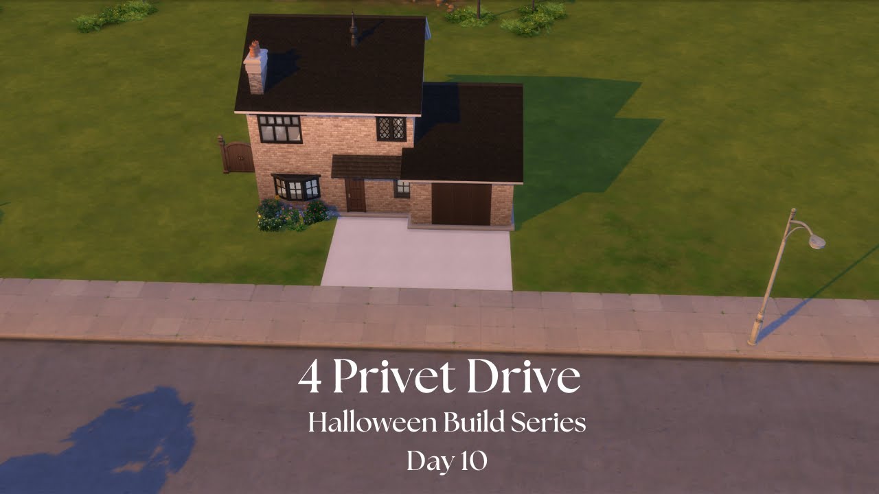4 Privet Drive | Sims 4 Speed Build | Halloween Build Series Day 10 ...