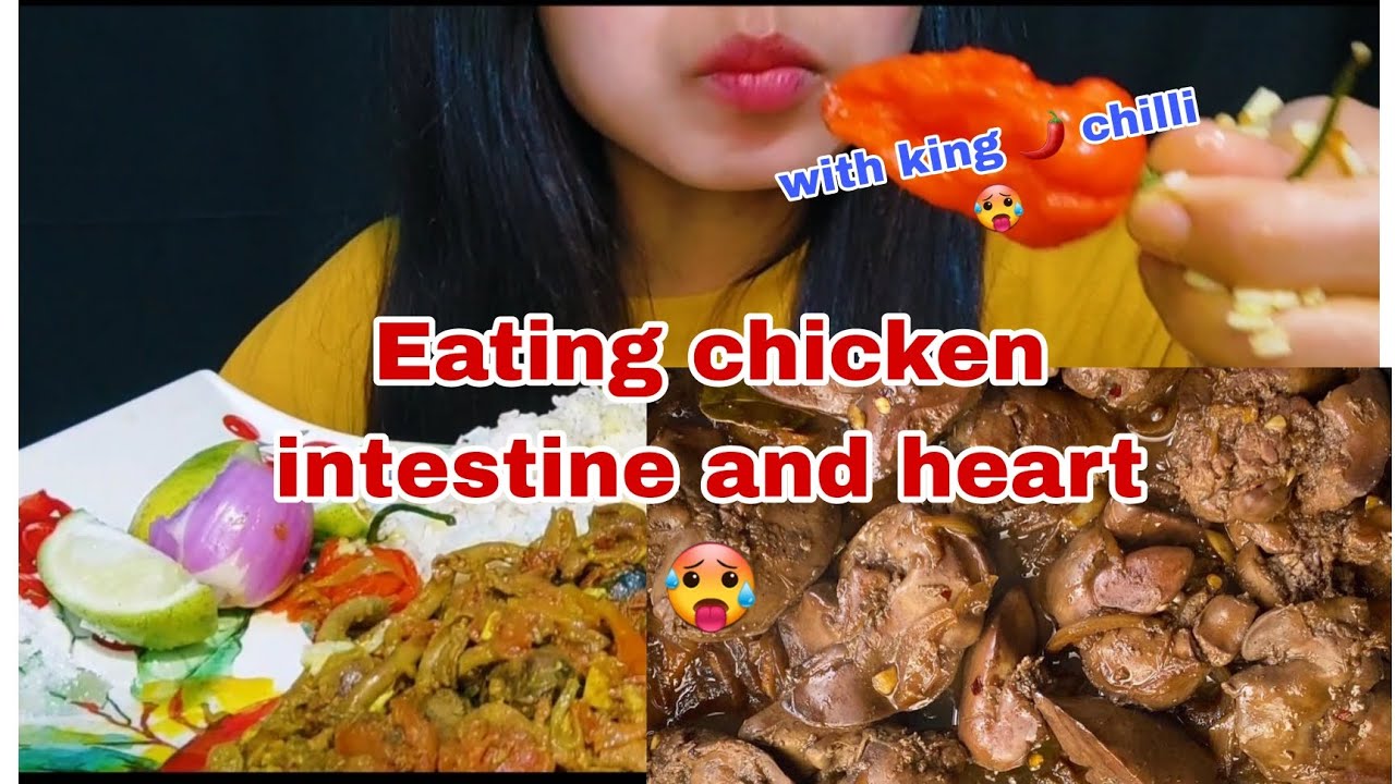 Eating Chicken intestine and heart #Home made 💓 guys do watch 🥵 - YouTube