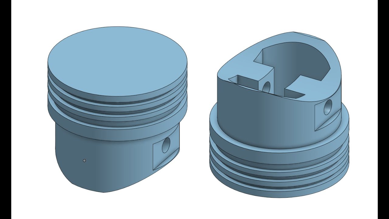 ENGINE PROJECT PISTON - ONSHAPE - YouTube