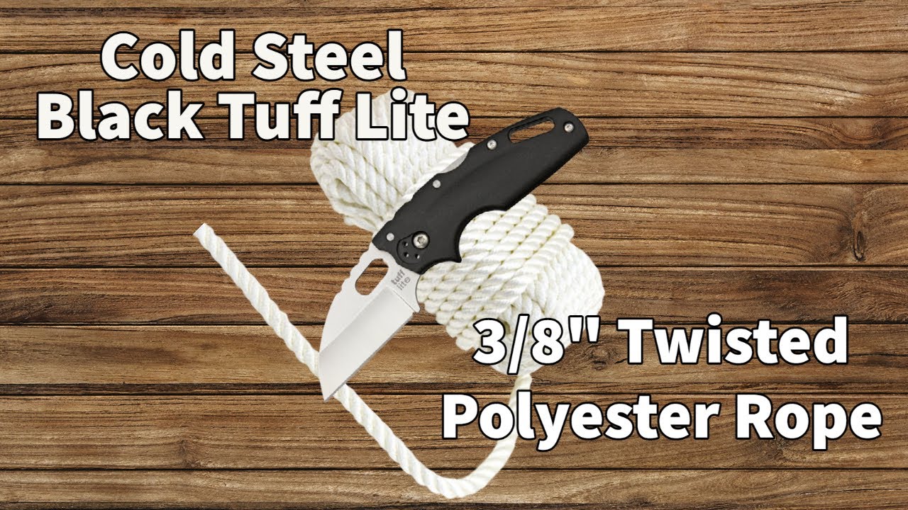Cord Cut Test - Cold Steel Black Tuff Lite on 3/8" Twisted Polyester ...