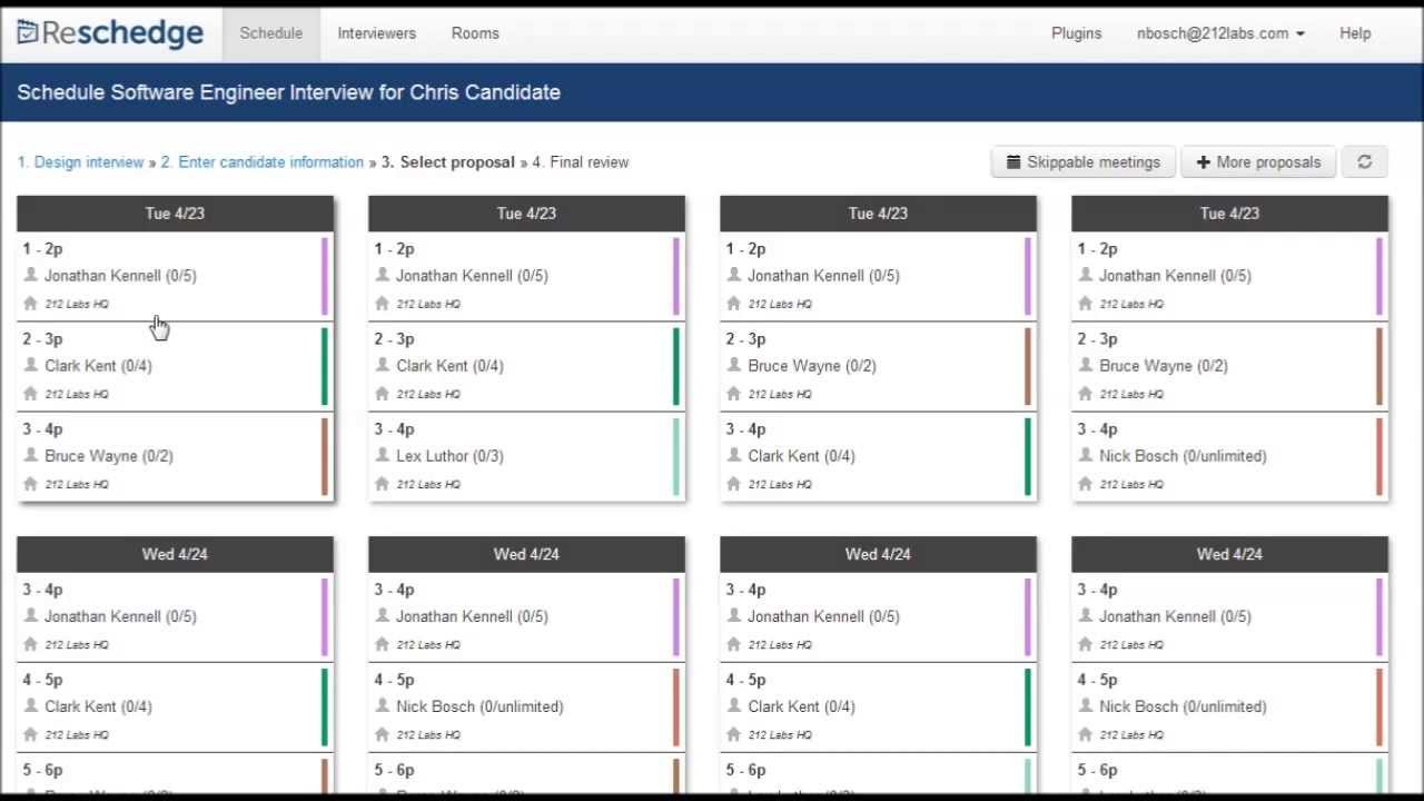 Reschedge - Scheduling Engine - YouTube