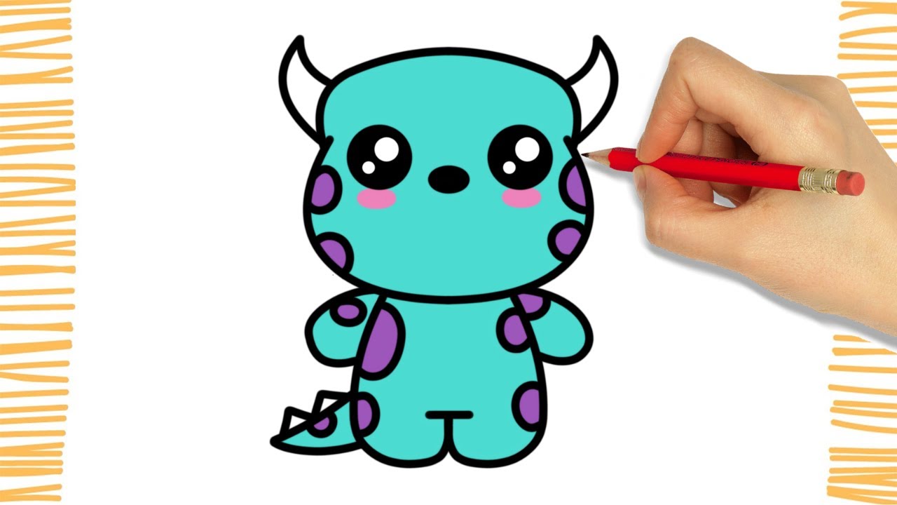 How to Draw a SULLY KAWAII I Easy I Step by Step - YouTube