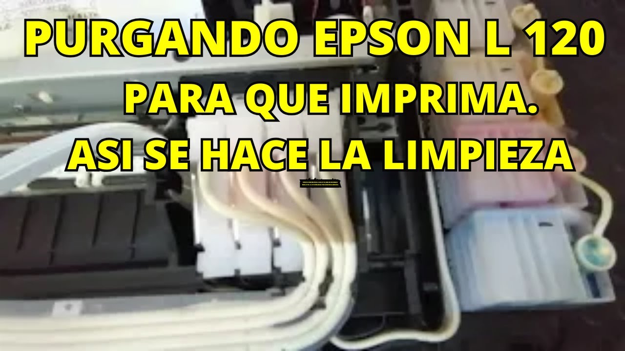 PURGANDO SITEMA DE TINTA EPSON L 120 PARA QUE IMPRIMA PURGE THE EPSON ...