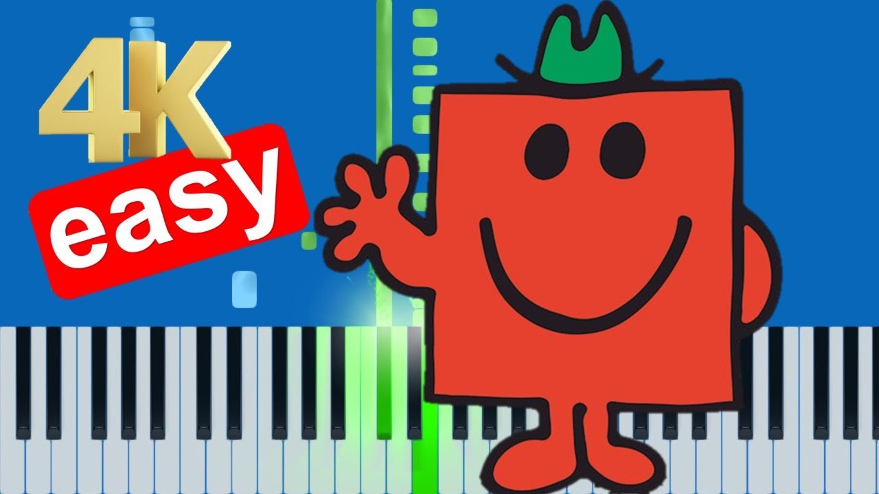 Mr. Men Original 1980s BBC Theme Song (Slow Easy) Piano Tutorial 4K ...