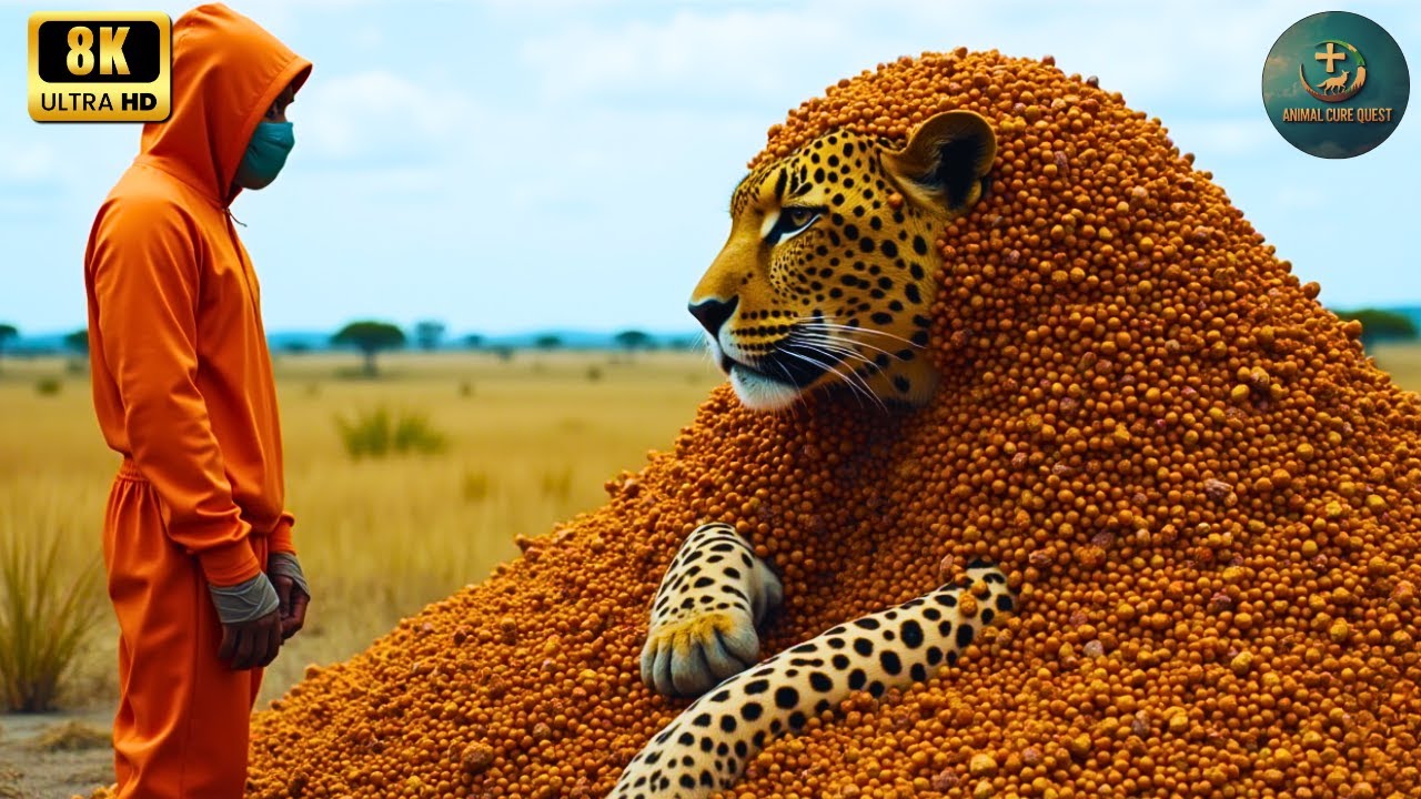 LEOPARD Infested with Millions of Parasites Rescued by Courageous Team ...