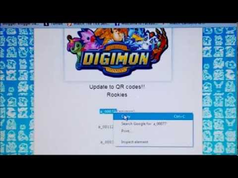 Digimon Unlimited Rookie bar codes & more - YouTube