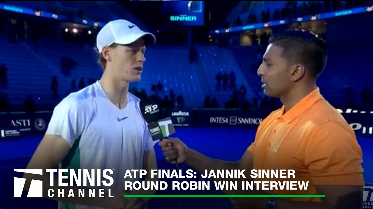 Jannik Sinner Discusses Big Win Over Djokovic | 2023 ATP Finals ...