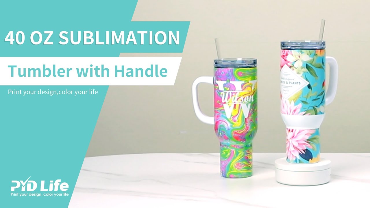 Make Customized Full Wrap 40oz Tumbler with Handle | Sublimation Paper ...