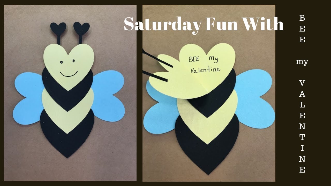 Saturday Fun, Making BEE V'Day Cards - YouTube