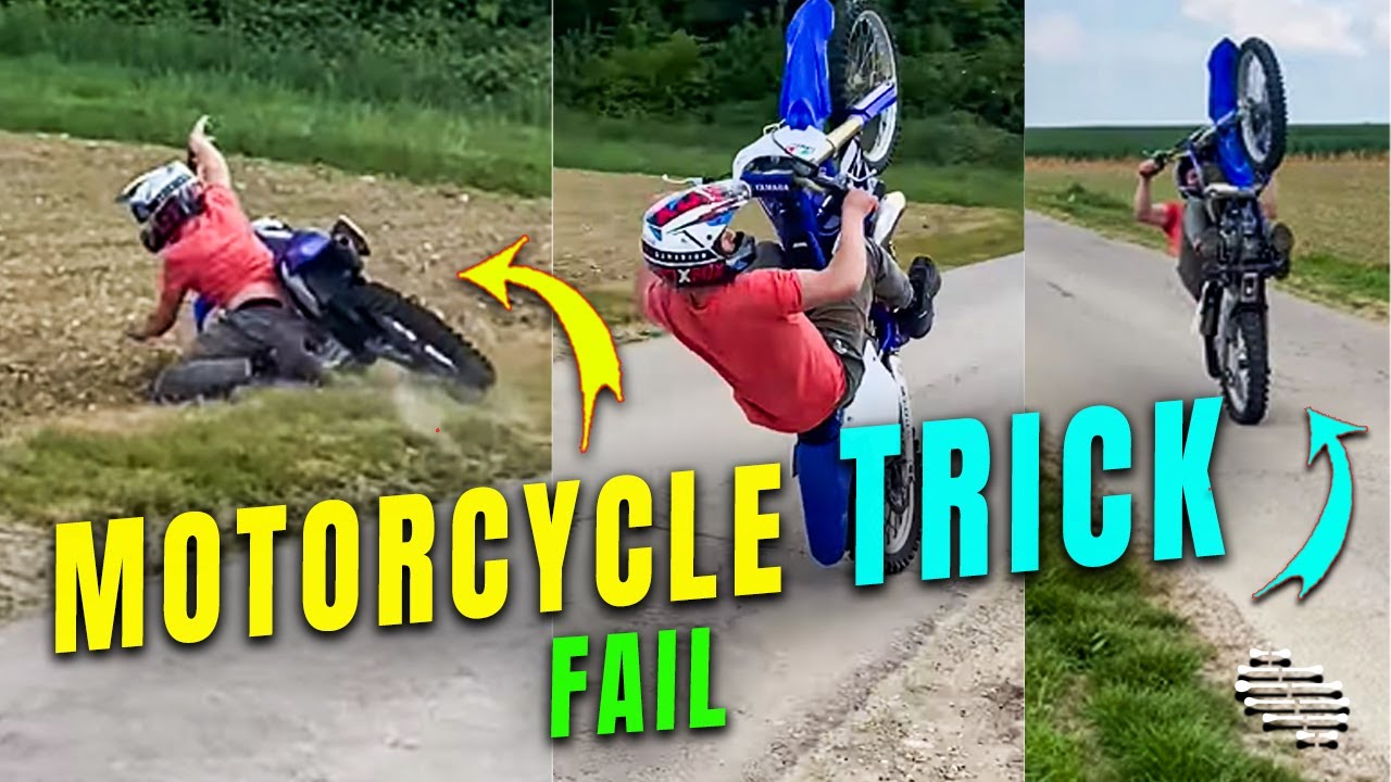 Guy Loses Control Then Falls off Motorcycle Attempting a Trick - YouTube