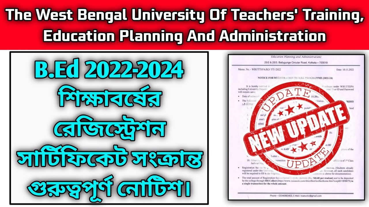 B.Ed 2022-2024 Registration.B.Ed Regular Registration Process For The ...