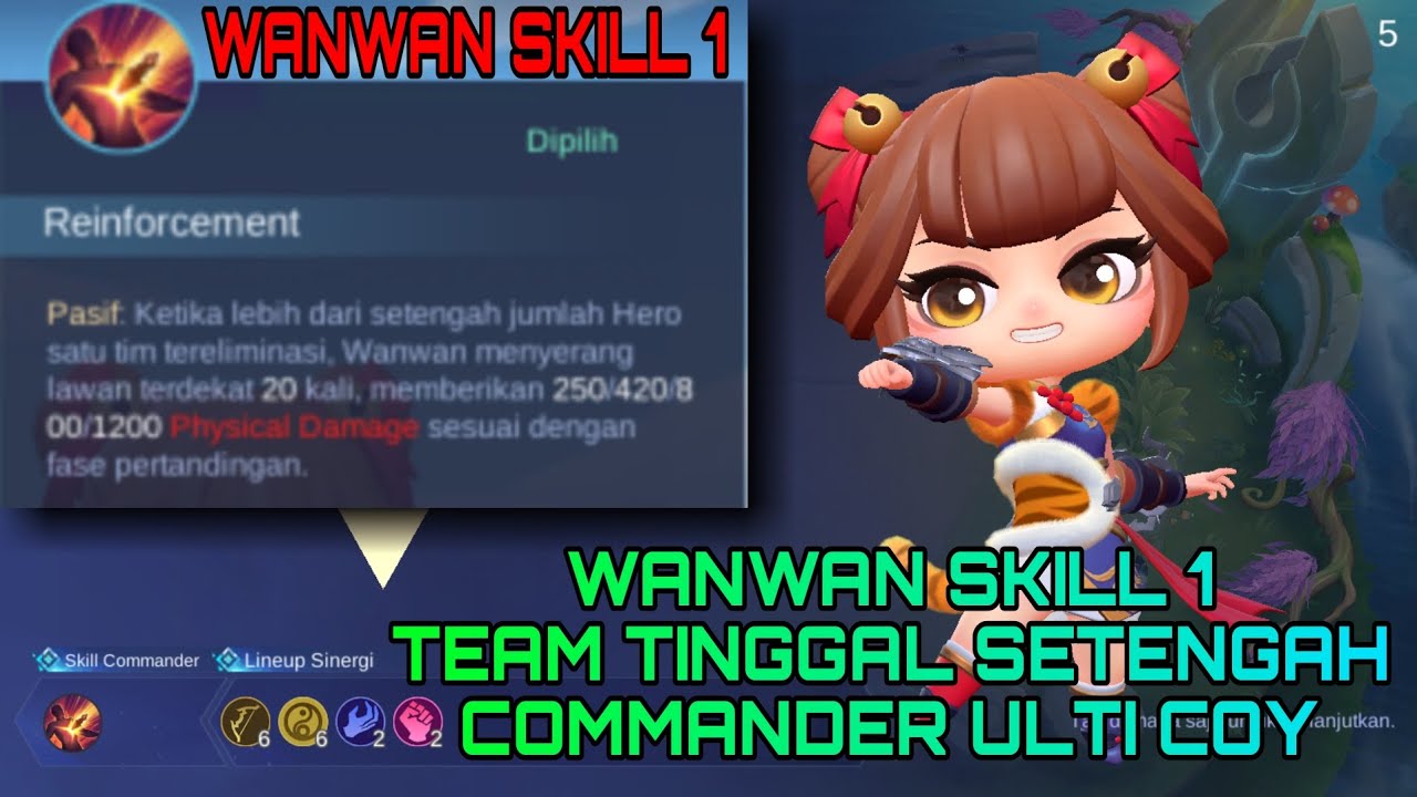 WANWAN SKILL 1 || COMMANDER IKUT ULTI MUSUH || MAGIC CHESS || MOBILE ...