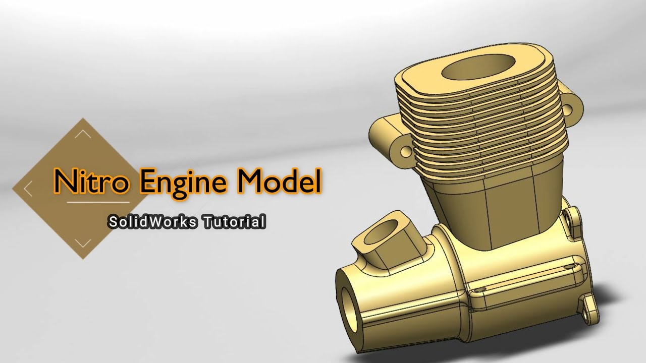Nitro Engine Cad Model | SolidWorks Tutorial - YouTube