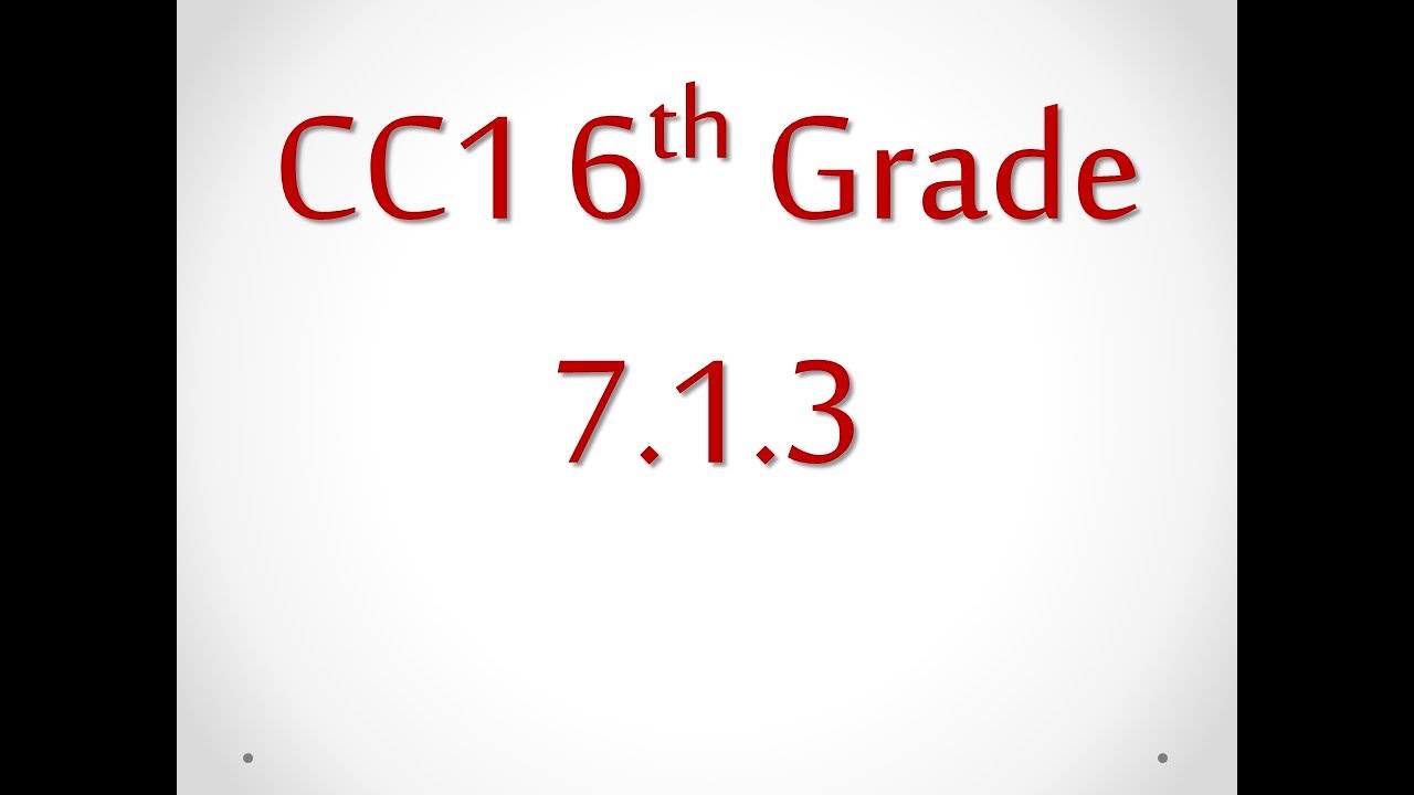 CC1 7 1 3 Lesson & Homework Help CPM - YouTube